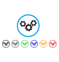 System gears rounded icon Royalty Free Vector Image