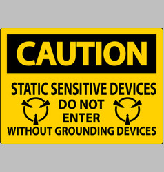 Safety first sign static sensitive devices do Vector Image