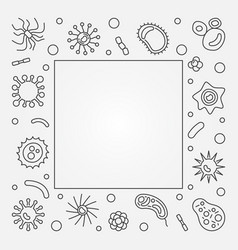 Chemistry blue square frame with chemical Vector Image