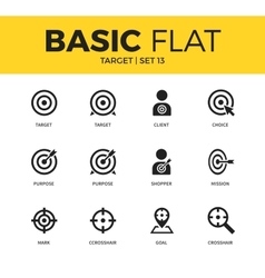 Basic set target icons Royalty Free Vector Image