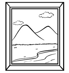 Man and frame Royalty Free Vector Image - VectorStock