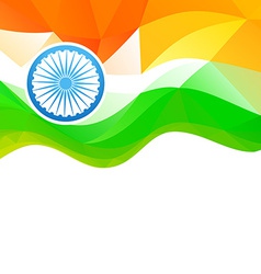 Wave style indian flag Royalty Free Vector Image