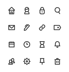 Basic interface icons Royalty Free Vector Image