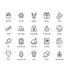 Simple set of christmas icons Royalty Free Vector Image
