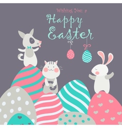 Cute puppy easter Royalty Free Vector Image - VectorStock