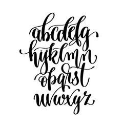 Black and white hand lettering alphabet design Vector Image