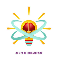 General knowledge thought-out idea Royalty Free Vector Image