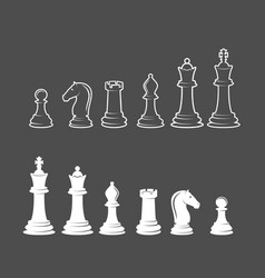 Set of chess labels badges and design elements Vector Image