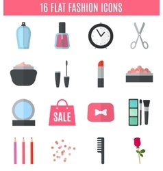 Make up bag full of cosmetics Royalty Free Vector Image