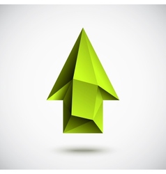 Green arrow 3d up financial graph Royalty Free Vector Image