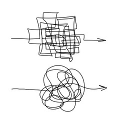 Chaotic difficult process way the Royalty Free Vector Image