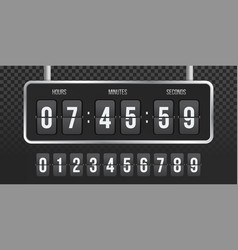 Countdown Clock Flip Counter Digital Timer Vector Image