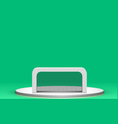 White table and lcd tv in news studio Royalty Free Vector