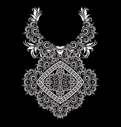 Ornamental black and white pendant Royalty Free Vector Image