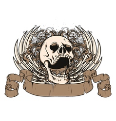 Skull emblem Royalty Free Vector Image - VectorStock