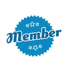 Member stamp round grunge sign label Royalty Free Vector