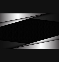 Silver grey triangle overlap on dark circle mesh Vector Image