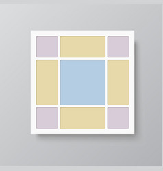 Empty collage board three images photo Royalty Free Vector