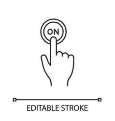 Power button click color icon Royalty Free Vector Image