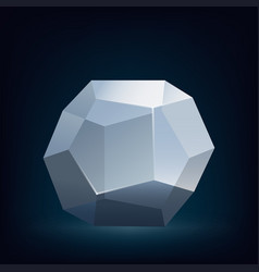 Set geometric crystals Royalty Free Vector Image