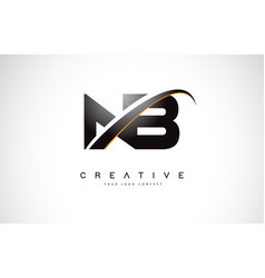 Nb n b pixel letter logo with digital shattered Vector Image
