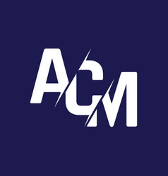 Monogram letters initial logo design acr Vector Image