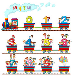Math teacher teaching children in class Royalty Free Vector