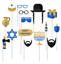 Merry christmas photo booth props Royalty Free Vector Image