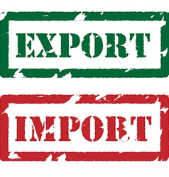 Rubber stamp with text export and import Vector Image