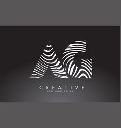 Ag a g letter logo design with a creative cut Vector Image
