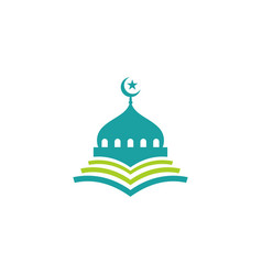 Islamic school icon design Royalty Free Vector Image