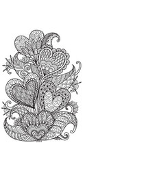 Love tree in oct coloring Royalty Free Vector Image