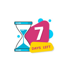 10 days left - colorful geometric countdown Vector Image