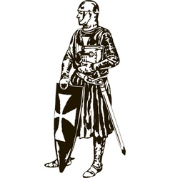 Great helm also called pot bucket and barrel Vector Image