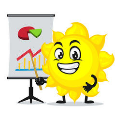 Sun mascot or character Royalty Free Vector Image