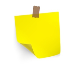 Yellow sticker paper note Royalty Free Vector Image