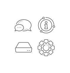 Mini pc line icon small computer device sign Vector Image