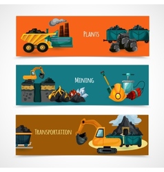 Coal mining isometric icons Royalty Free Vector Image