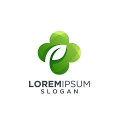 Natural home logo design Royalty Free Vector Image