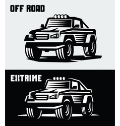 Off road vehicle suv extreme desert race Vector Image