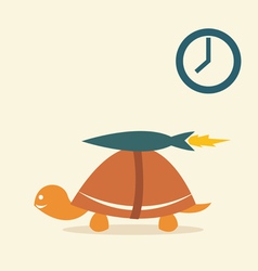 Rabbit runs fast and turtle slow Royalty Free Vector Image