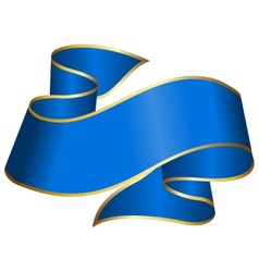 Blue round frame with ribbon Royalty Free Vector Image