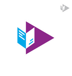 Book educational logo Royalty Free Vector Image