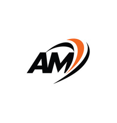 Monogram logo design am-an-ao-ap Royalty Free Vector Image