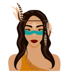 American Indian Girl Royalty Free Vector Image
