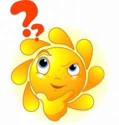 Summer sun thinking Royalty Free Vector Image - VectorStock