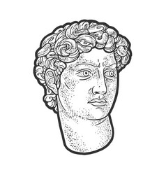 David classical sculpture creative geometric Vector Image