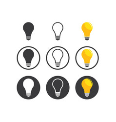 Creative light bulb set of design elements Vector Image