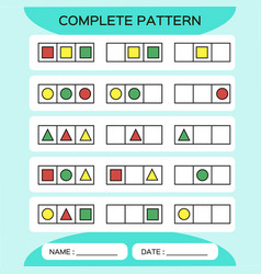 Repeat pattern square grid with colorful circles Vector Image