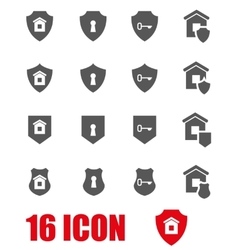 Security solid icon set Royalty Free Vector Image